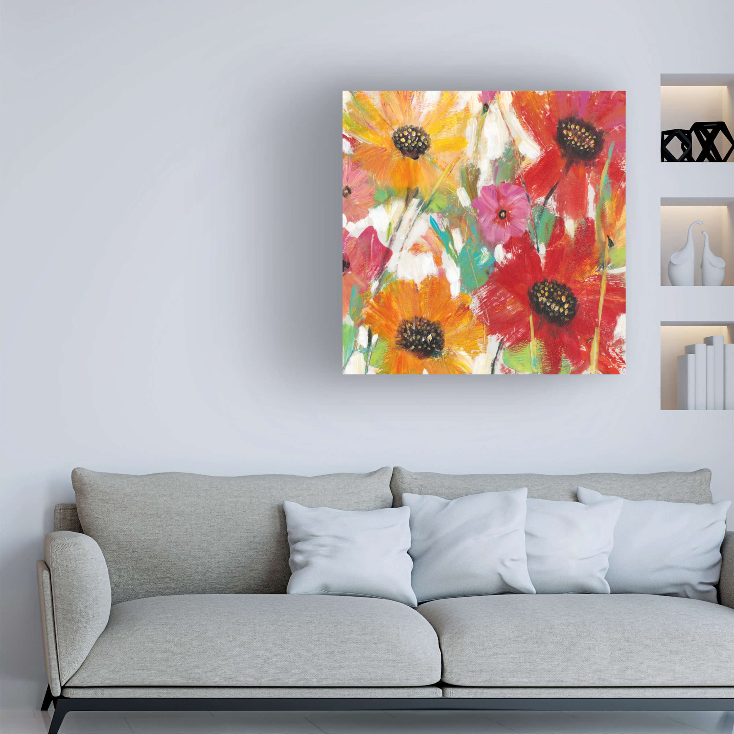Rosalind Wheeler Tim O'toole 'Bright & Bold Floral I' Canvas Art ...