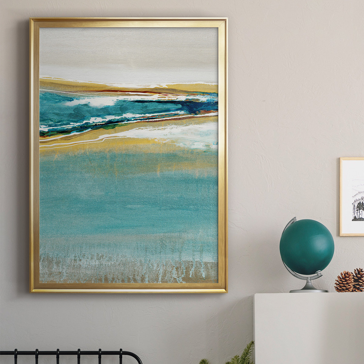 Wexford Home Aqua Quartz V1 Premium Framed Print - Ready To Hang | Wayfair