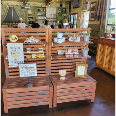Rebrilliant Mohssen Indoor/Outdoor Wooden Retail Display Shelf w ...