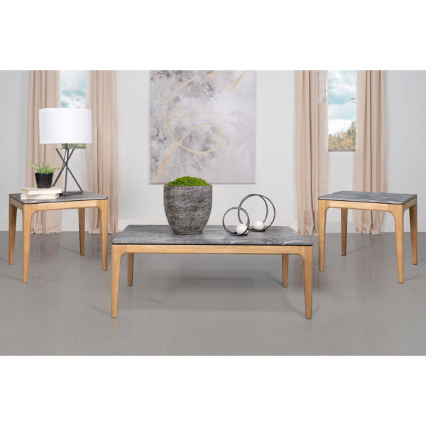 Ivy Bronx Polaris 3-Piece Smarttop Coffee And End Table Set Grey ...