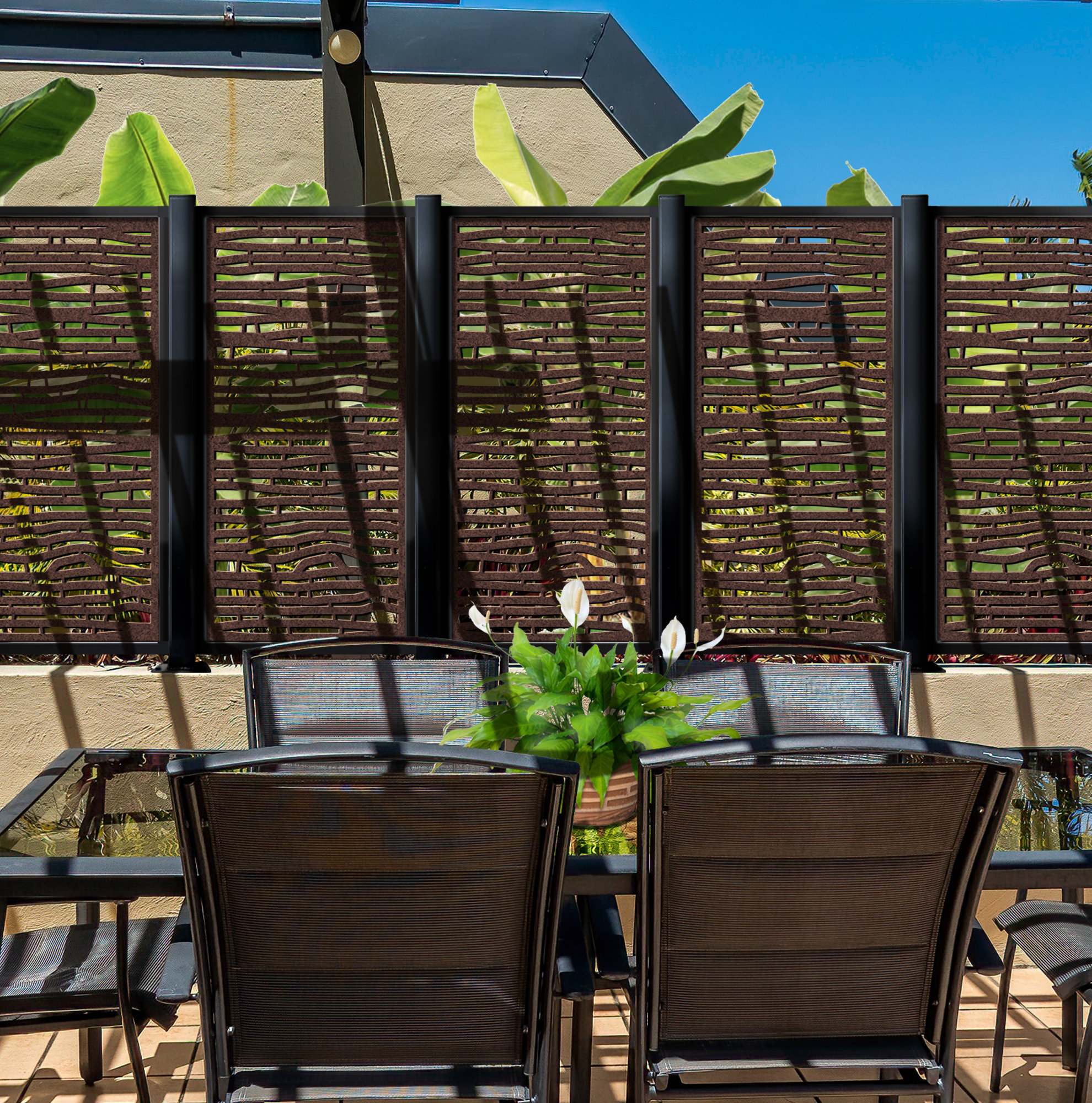 OUTDECO 48'' H x 24'' W Brown Composite Fencing - Wayfair Canada