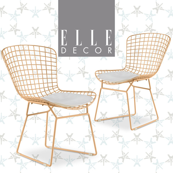 Elle Decor Chaise d'appoint de salle à manger moderne de style Mid ...