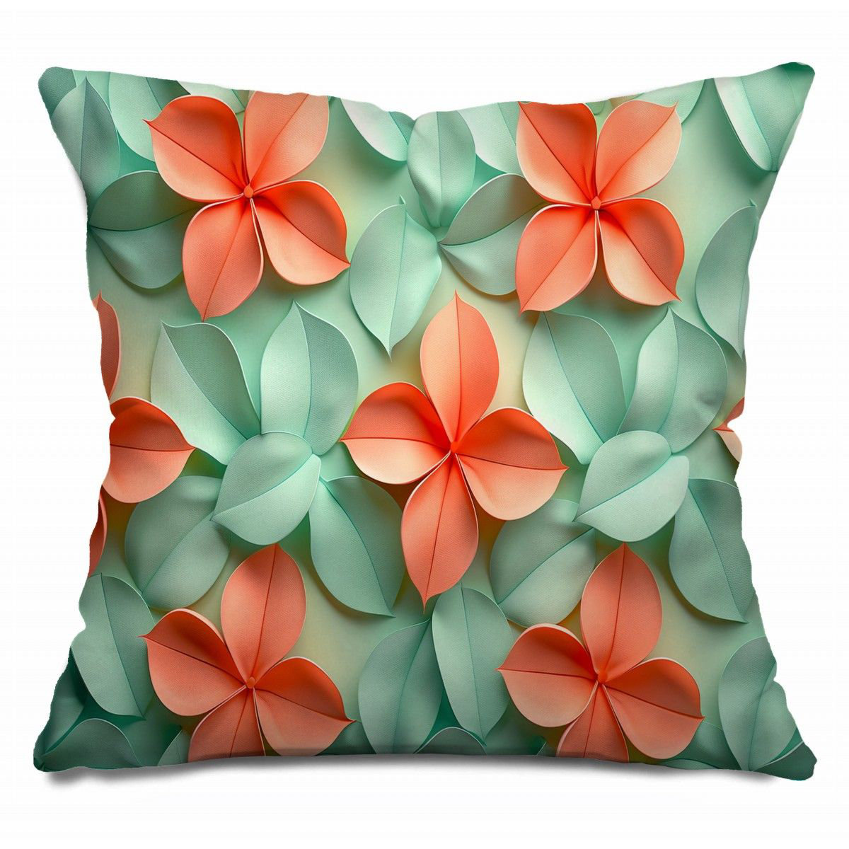 VisionDecor Paper flowers Throw Pillow, Craft Cotton Twill Pillows ...