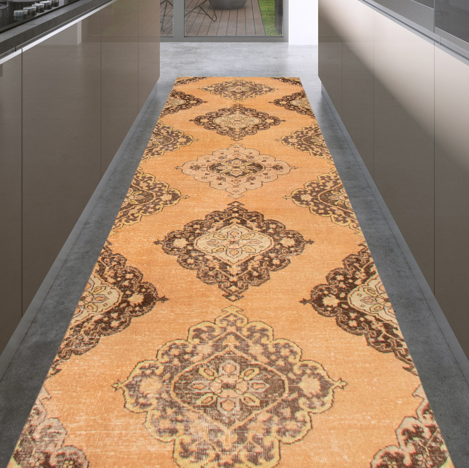 ECARPETGALLERY Anadol Vintage Tan Rug 3'6" X 12'0" | Wayfair