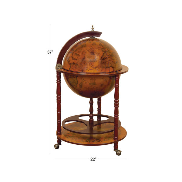Lark Manor Wood World Globe Bar & Reviews | Wayfair
