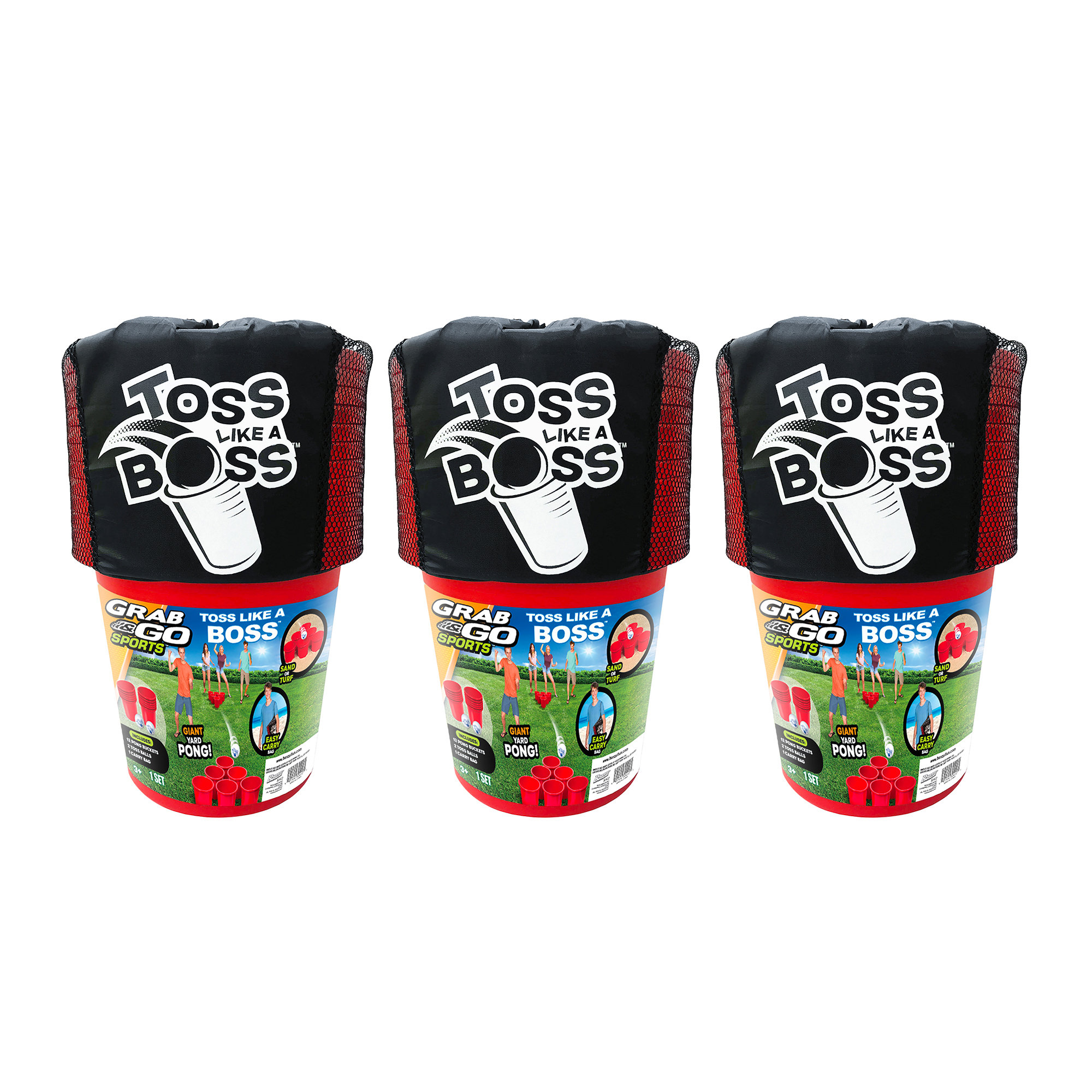 Banzai Toss Like A Boss Giant Pong Lawn Game With Drawstring Carry Bag ...