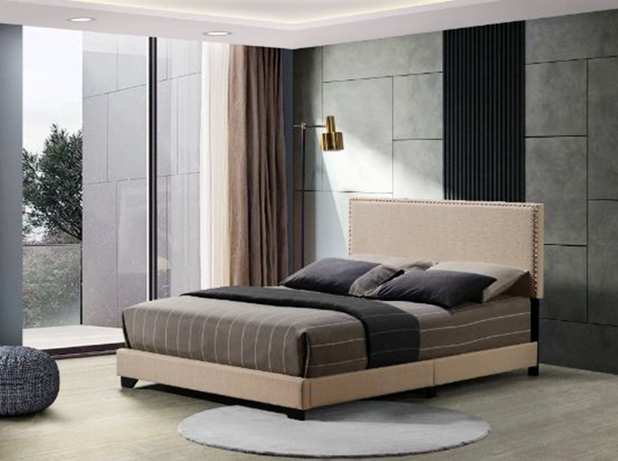 Red Barrel Studio® Sturdy Construction Bed Fabric Easy Installation ...