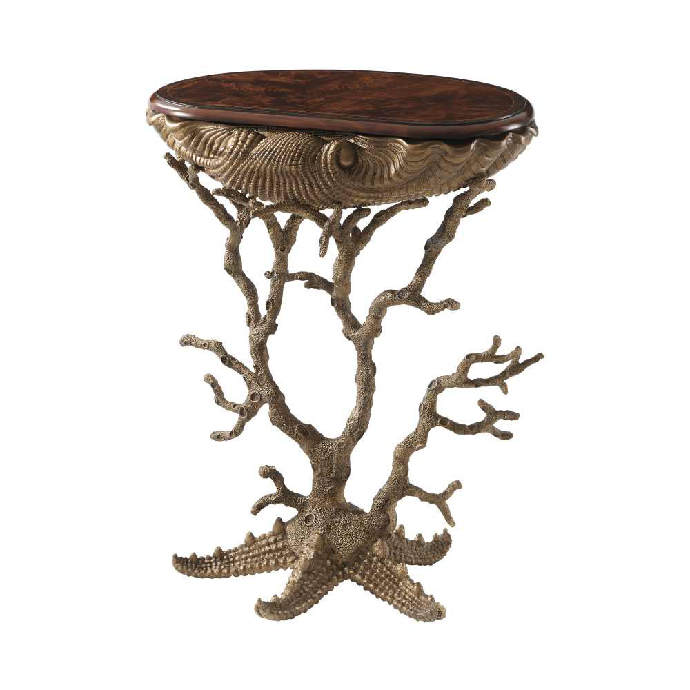 Theodore Alexander Gilt Grotto Figurine End Table | Perigold