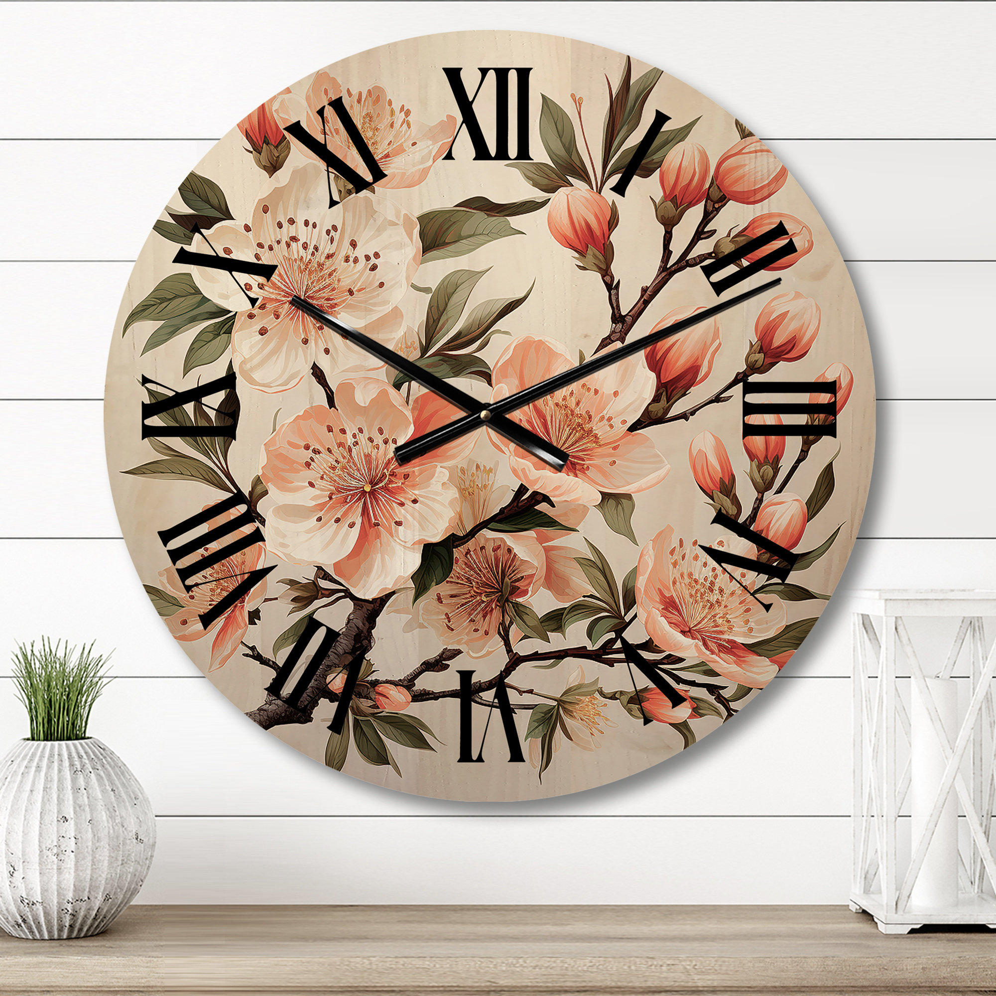 East Urban Home Peach Blossom Bliss III - Cherry Blossom Oversized Wood ...
