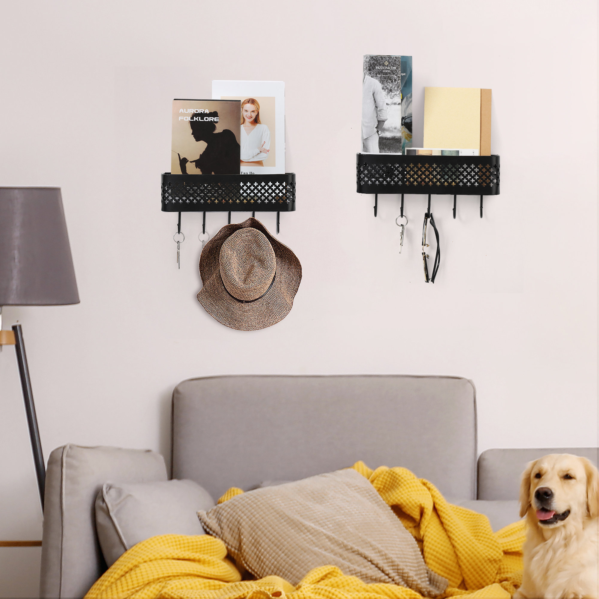 Red Barrel Studio® Wall Storage Organizer with Key Hooks | Wayfair