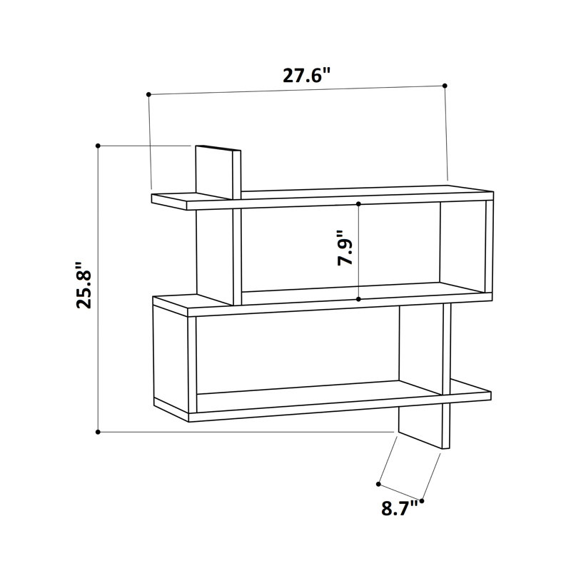 East Urban Home Argonaut 3 Piece Rectangle Floating Shelf & Reviews ...
