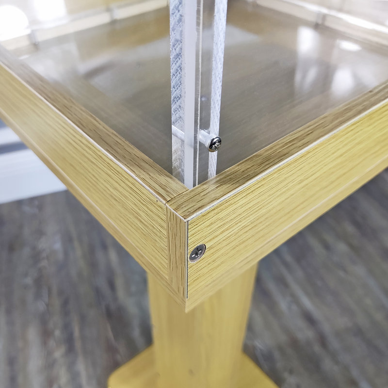 Fixturedisplays® Wood Acrylic Large Floor Standing Tithing Box Offering ...