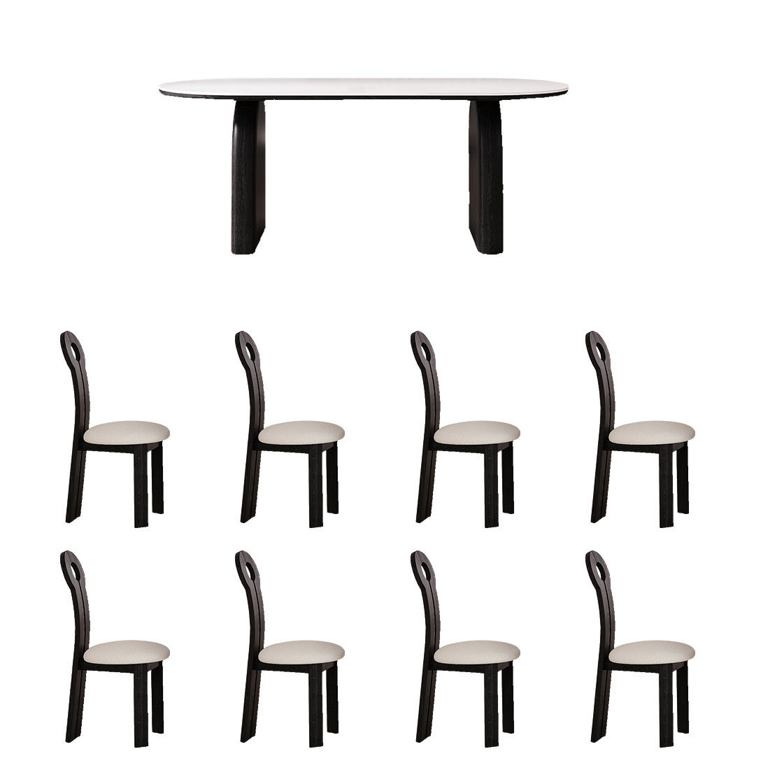 Greyleigh Modern Simple High-end Tables And Chairs 70.8 L x 35.4 W ...
