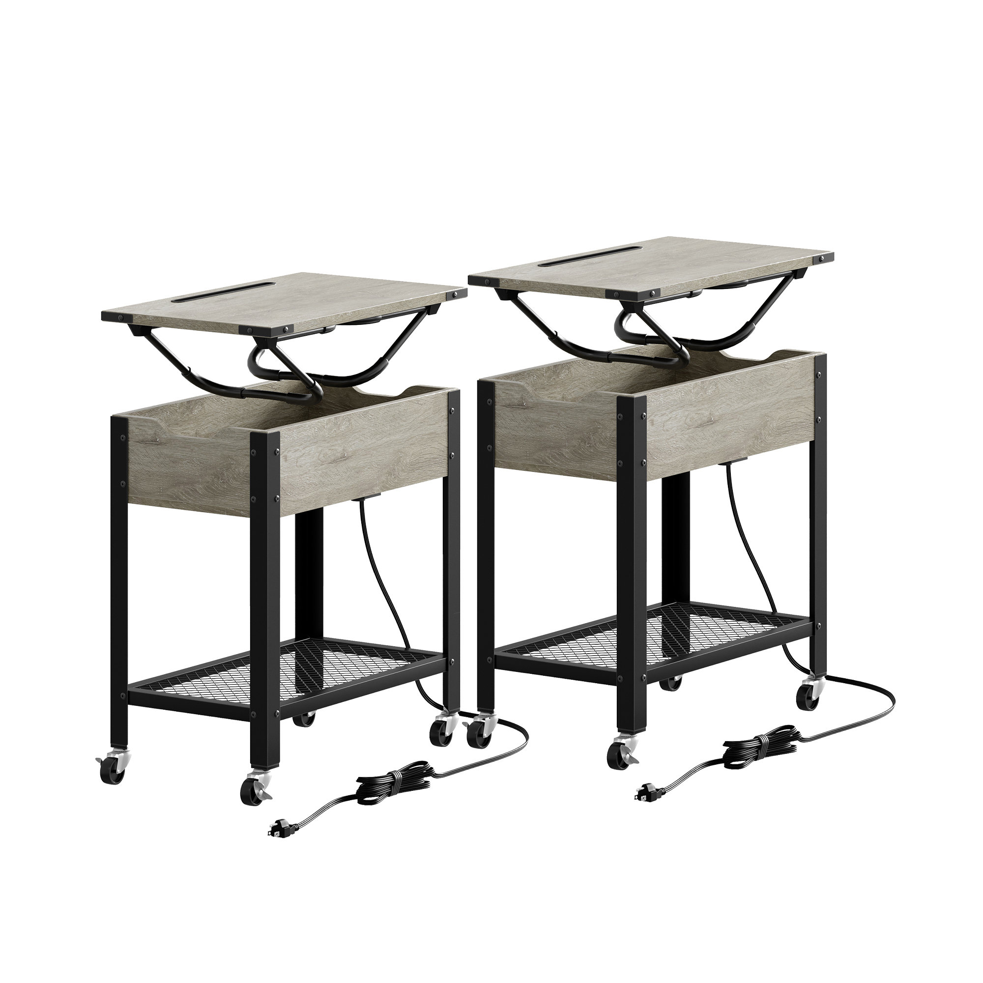 17 Stories Syretta Laptop End Tables with Storage (Set of 2 ...