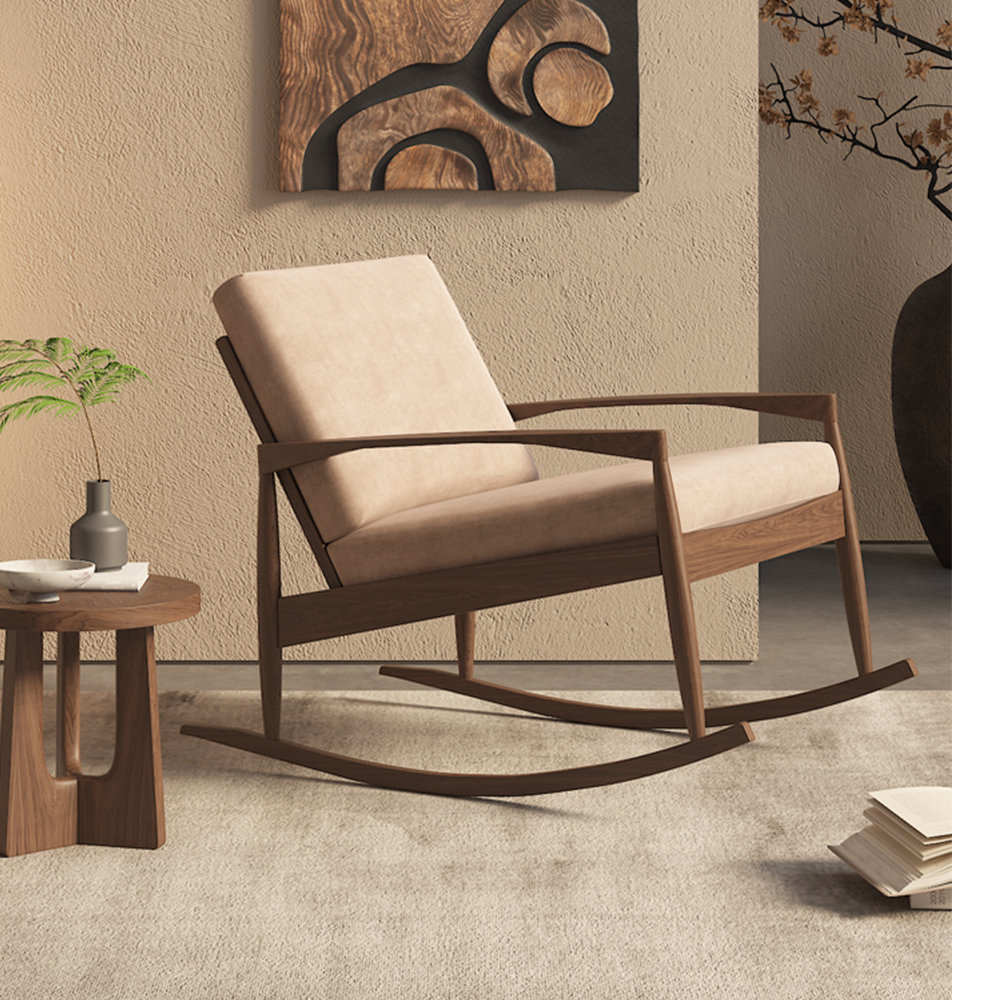 ChairVogue Simple Casual Solid Wood Rocking Chair | Wayfair