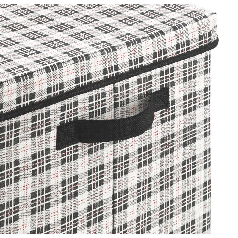 Whitmor Christmas Storage Box with ID Label - Plaid | Wayfair