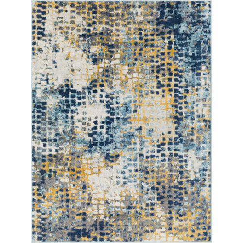 Dakota Fields Byrdo Abstract Blue/Orange Area Rug & Reviews | Wayfair