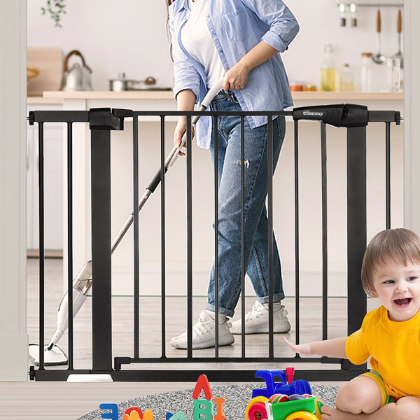 CY 30" H Auto Close Walk Thru Safety Gate & Reviews | Wayfair