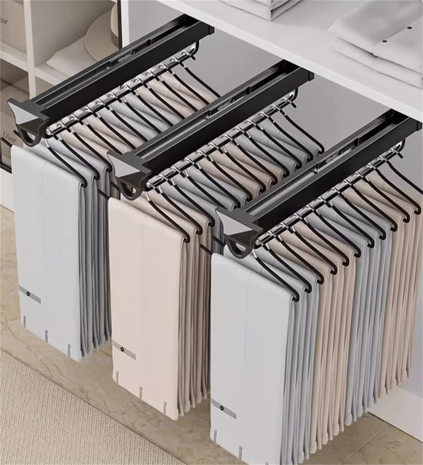 Thrones Designs Extendable Trousers Rack With Slide Rail | Wayfair