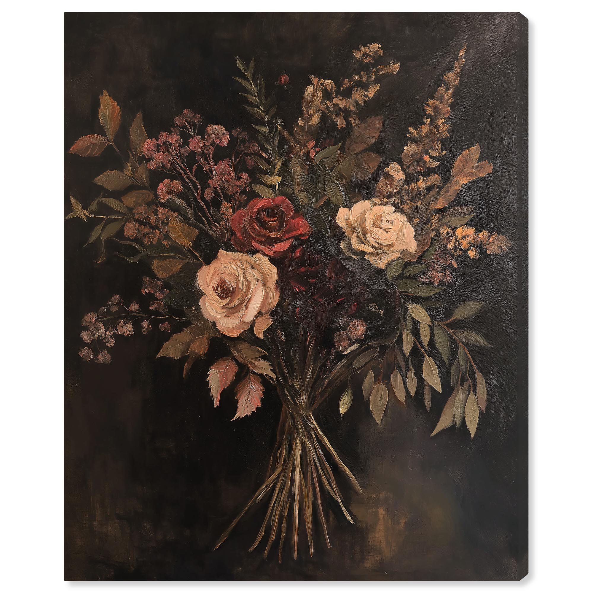 Art Remedy Rustic Roses Canvas Gothic Art Prints by Art Remedy | Wayfair