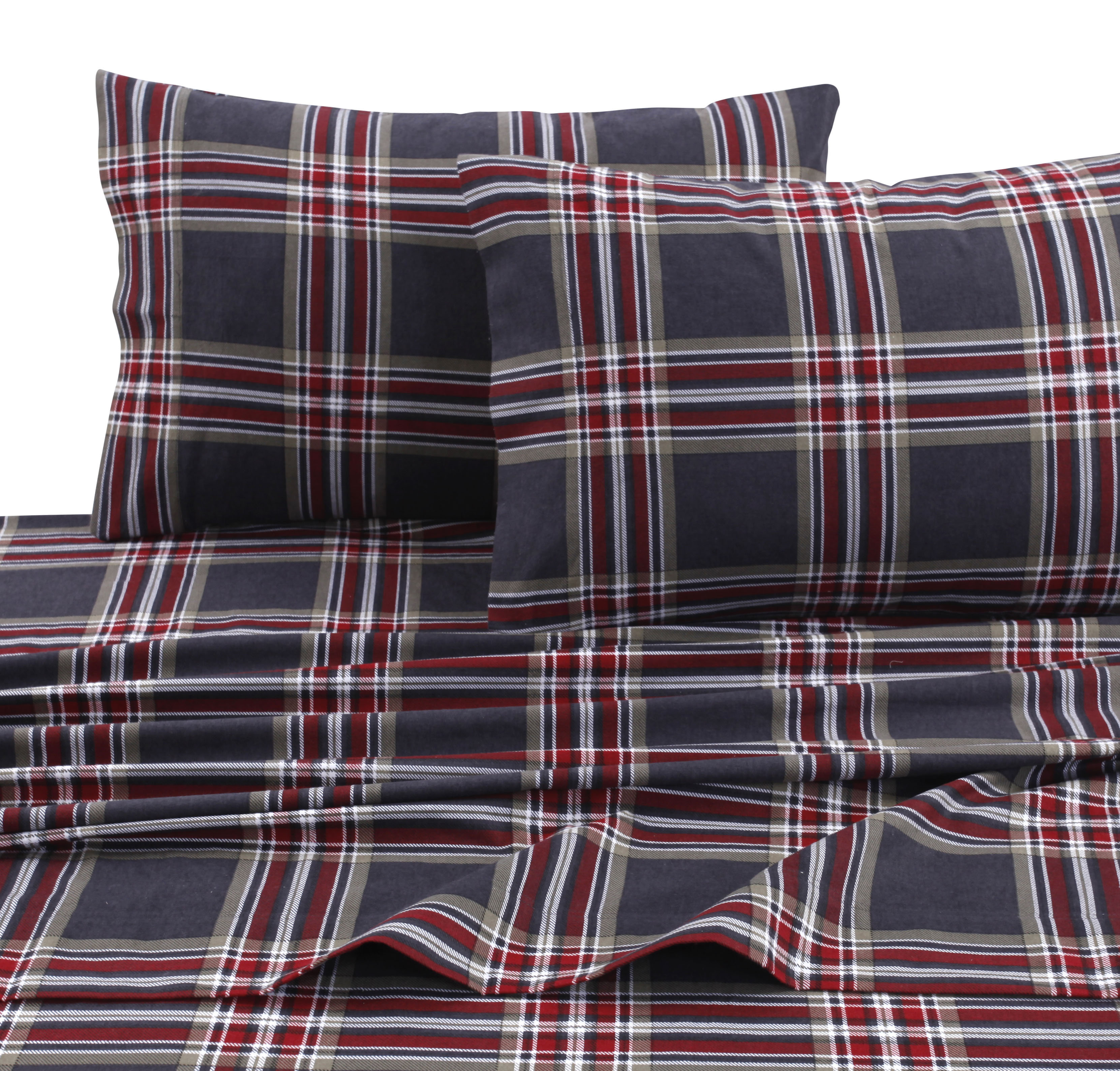 Tribeca Living Heritage Plaid Cotton Sheet Set & Reviews | Wayfair