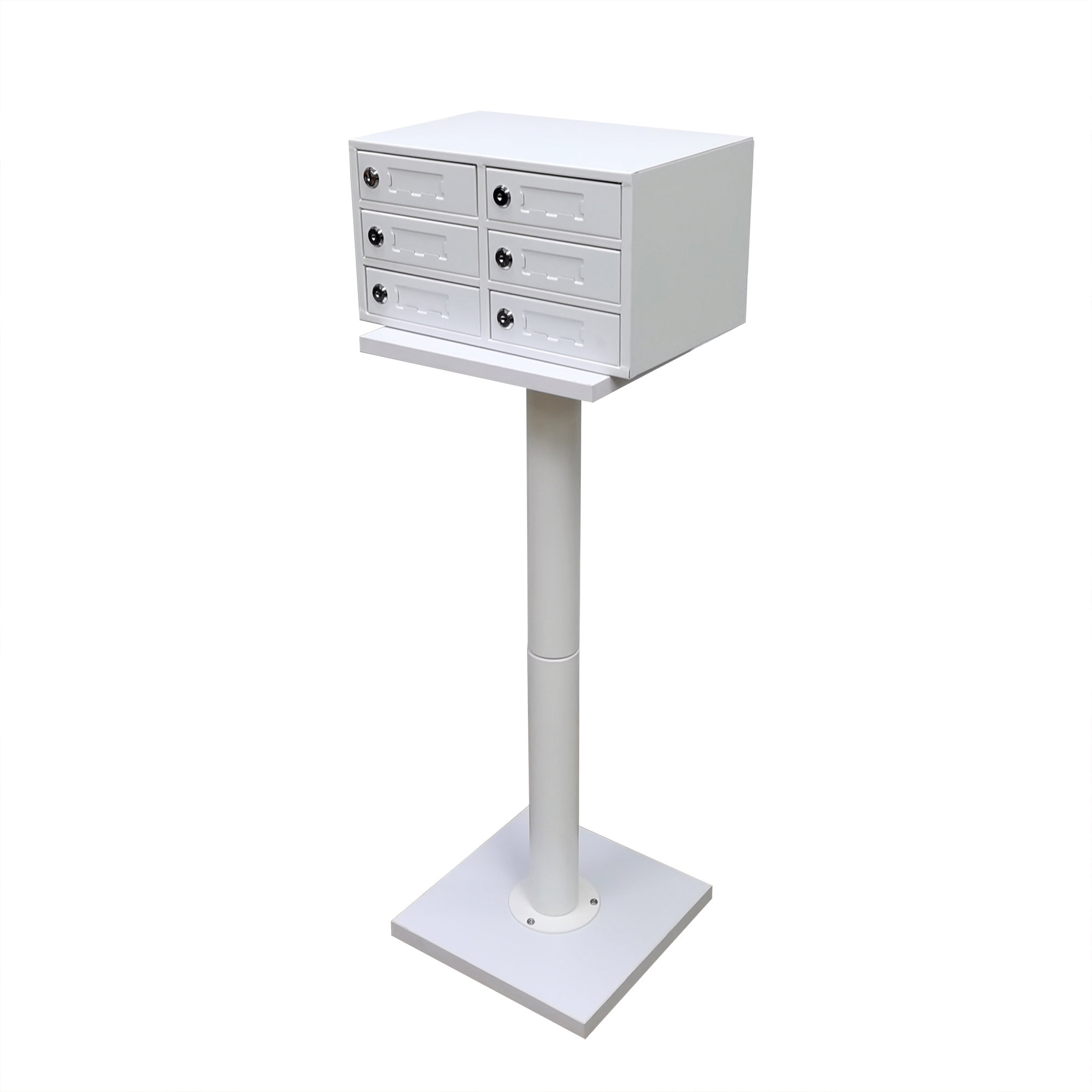 FixtureDisplays Adjustable Height 17 - 32" Riser Stand Steel Tube White ...