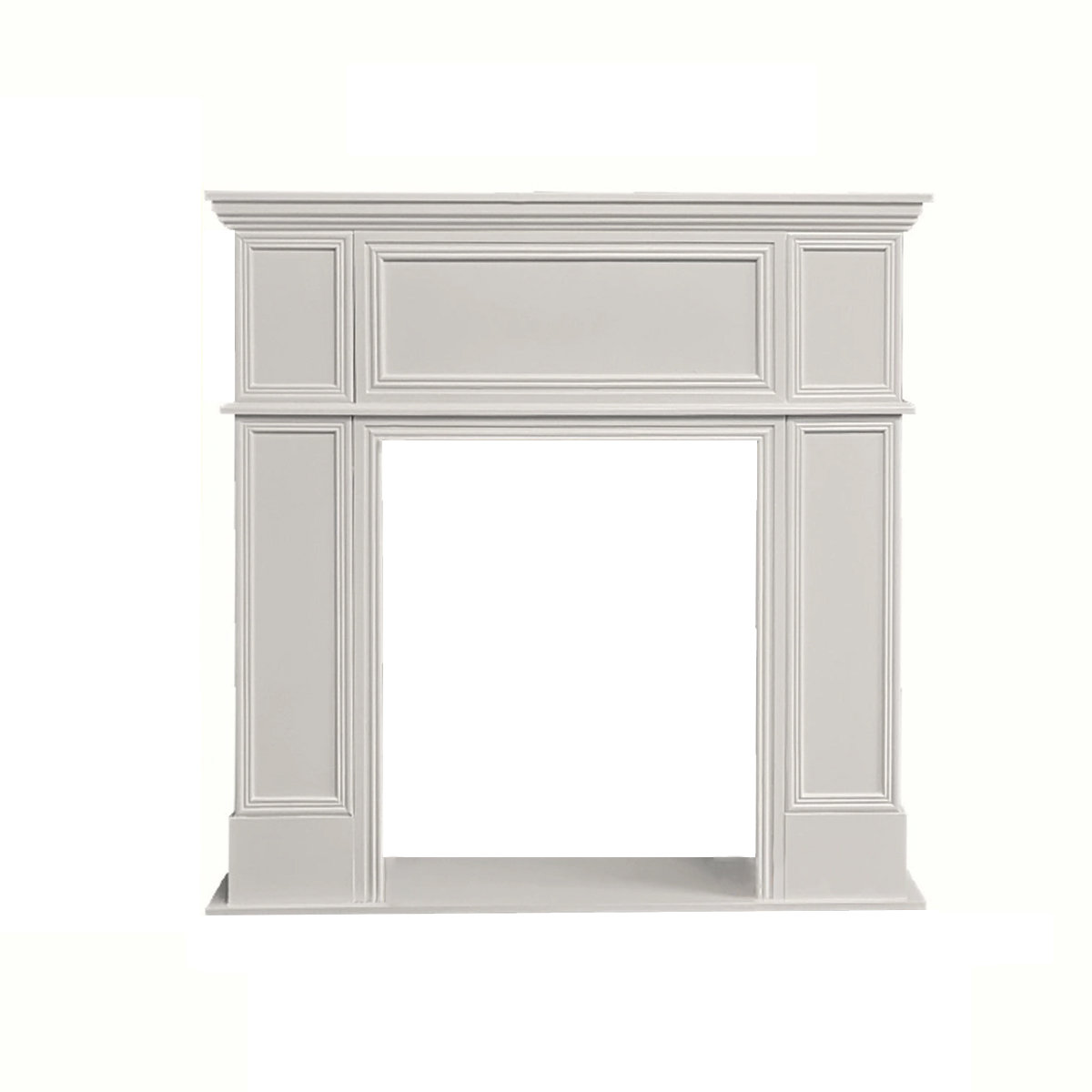Red Barrel Studio® Beige Manufactured Wood Freestanding Fireplace | Wayfair