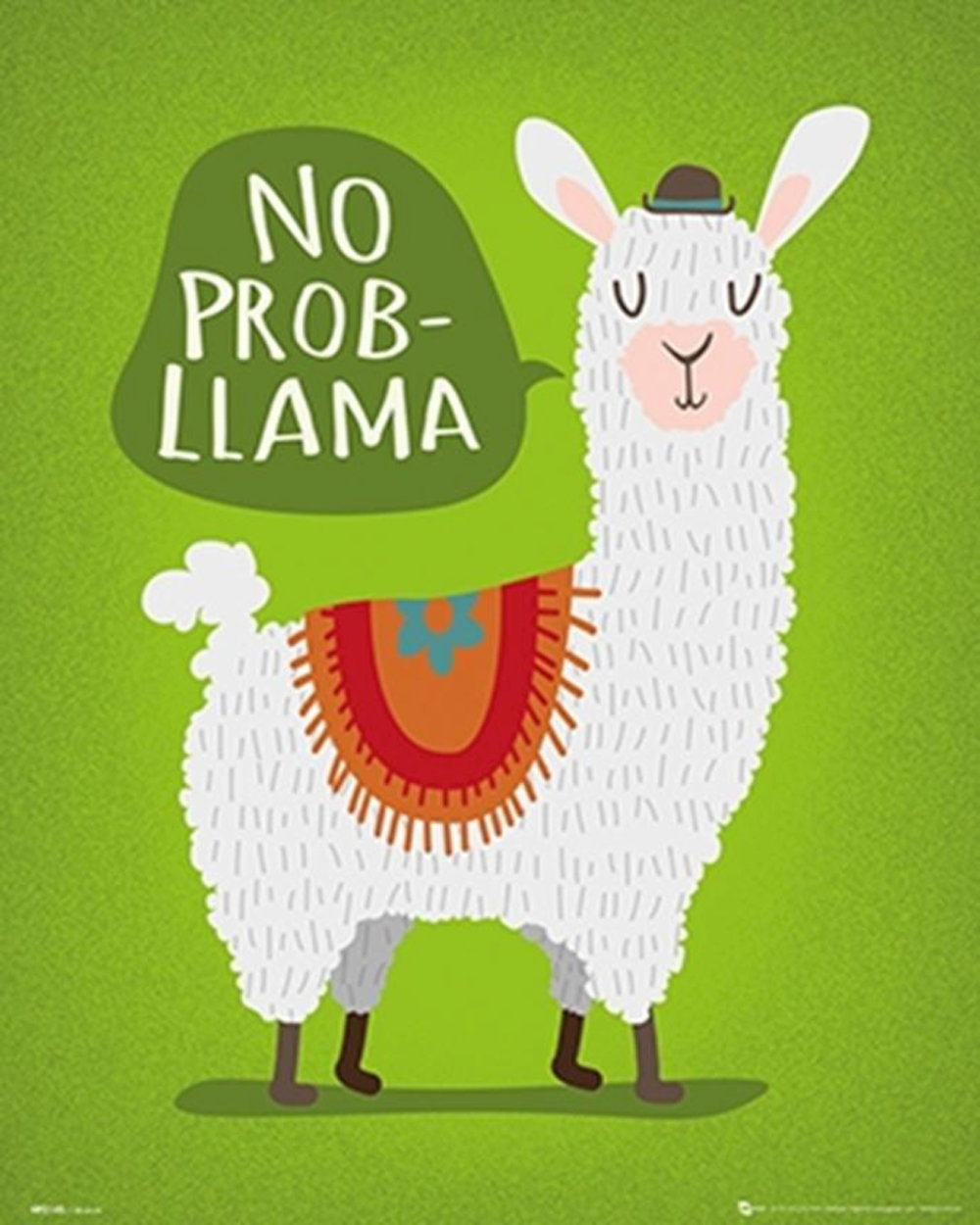 Indigo Safari No Prob-Llama - Unframed Graphic Art Print on Paper | Wayfair