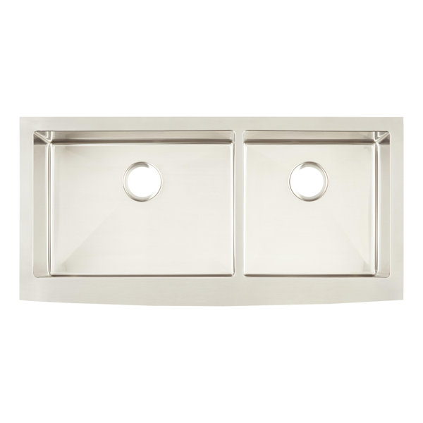 Signature Hardware Fournier 42" L Double Basin Farmhouse / Apron ...