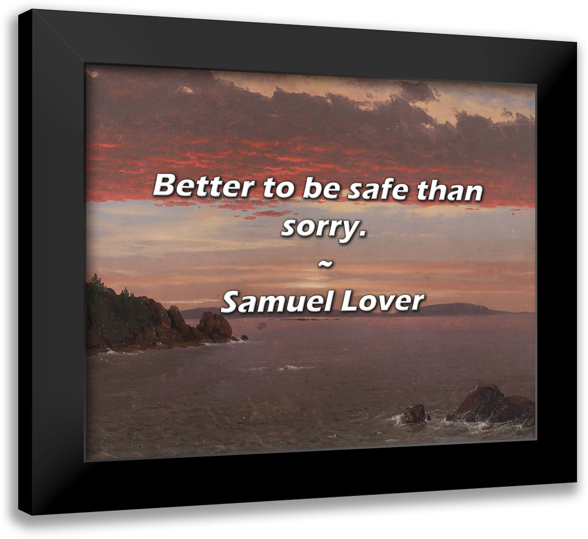 Latitude Run® Samuel Lover Quote: Better to be safe than sorry. | Wayfair