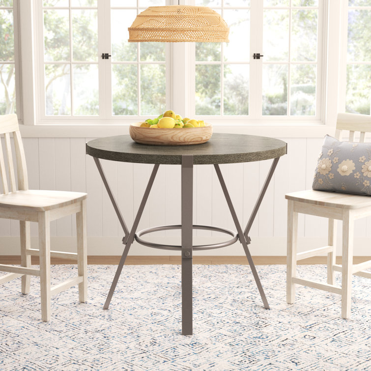 Sand & Stable Bruce Round Metal Base Dining Table & Reviews | Wayfair