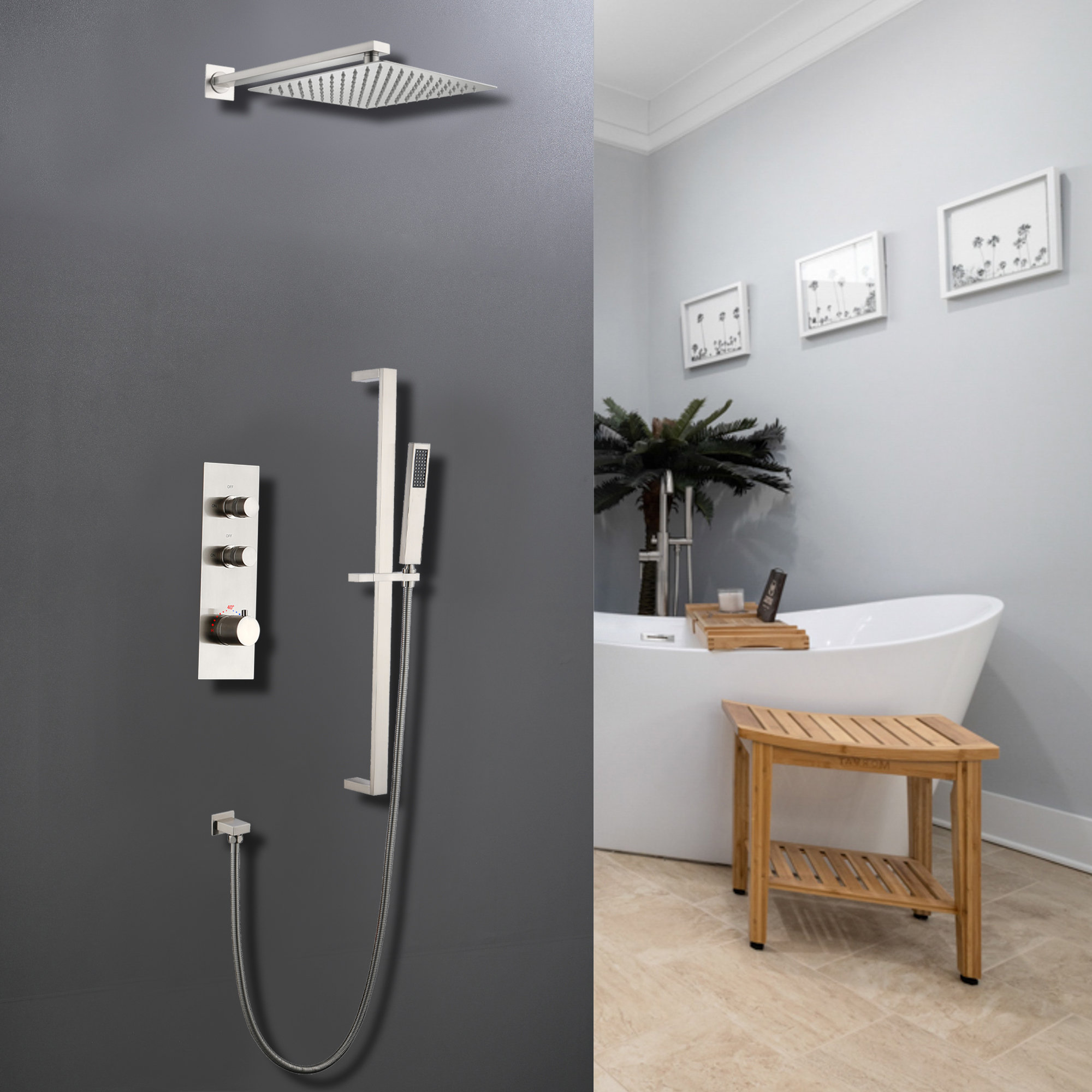 Homein Shower System with Rough-in Valve | Wayfair