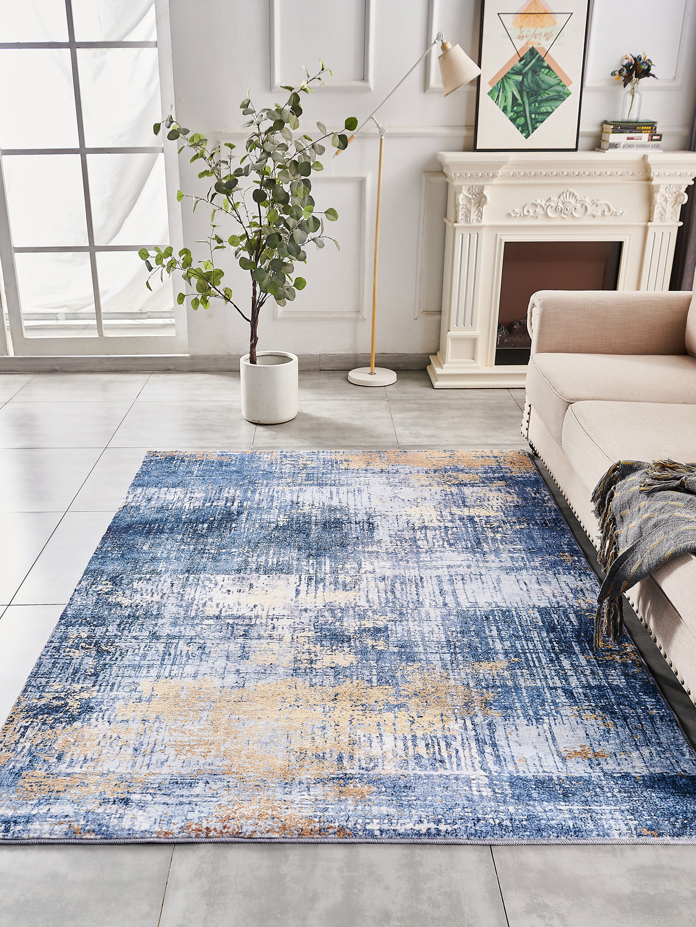 World Menagerie Medora "Zara Contemporary" Washable Super Soft Area Rug ...