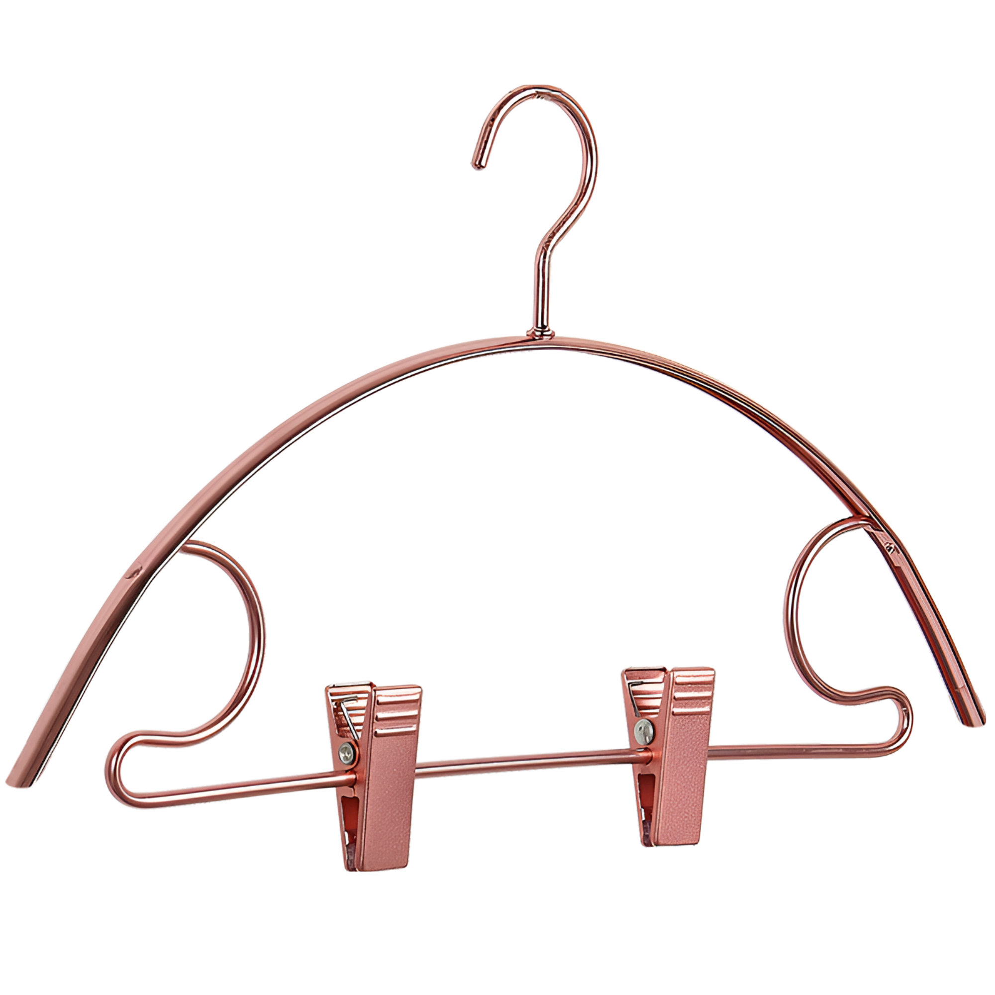 lingfan 15.94X8.66-Inch Rose Gold Hangers With Clips, Non Slip ...
