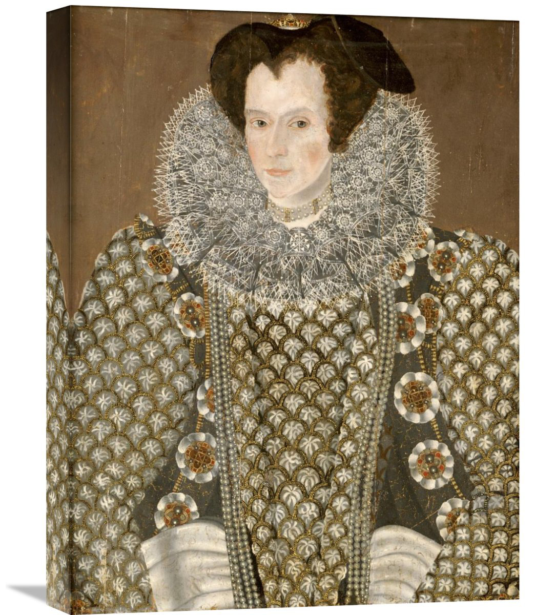 Global Gallery 'Portrait of a Lady' by Sir William Segar Painting Print ...