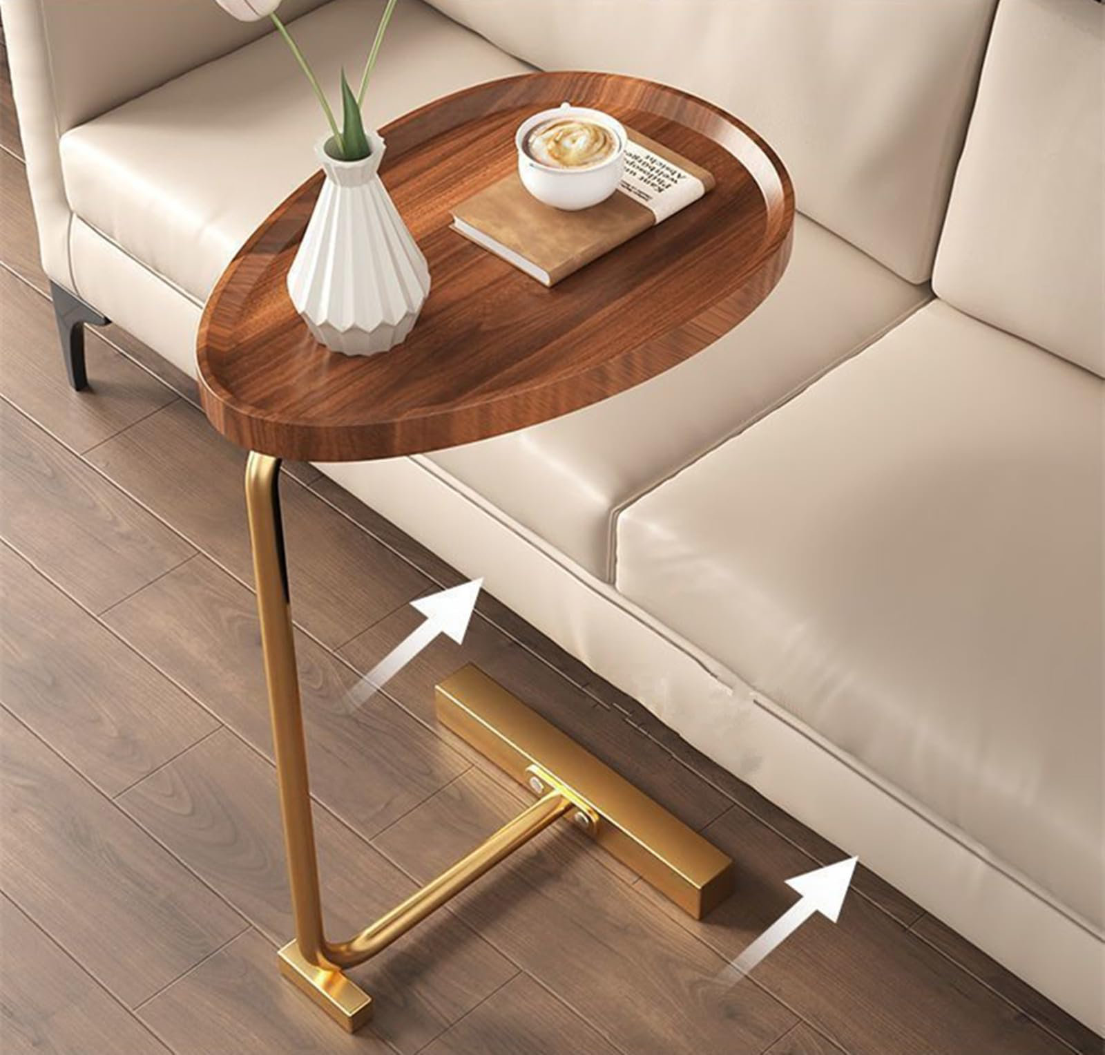 Latitude Run® Modern Industrial C Shaped End Table - Convenient, Sturdy ...