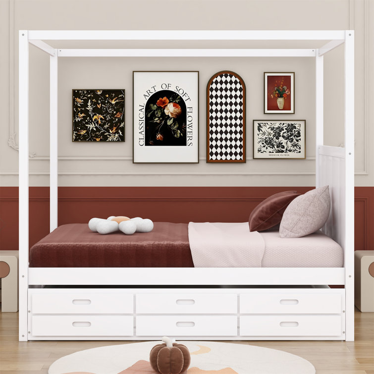 Red Barrel Studio® Jacobthomas Canopy Storage Bed | Wayfair