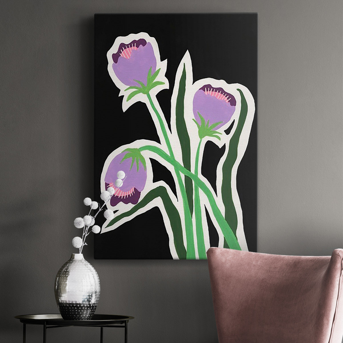 Red Barrel Studio® Pop Flowers II On Canvas Print | Wayfair