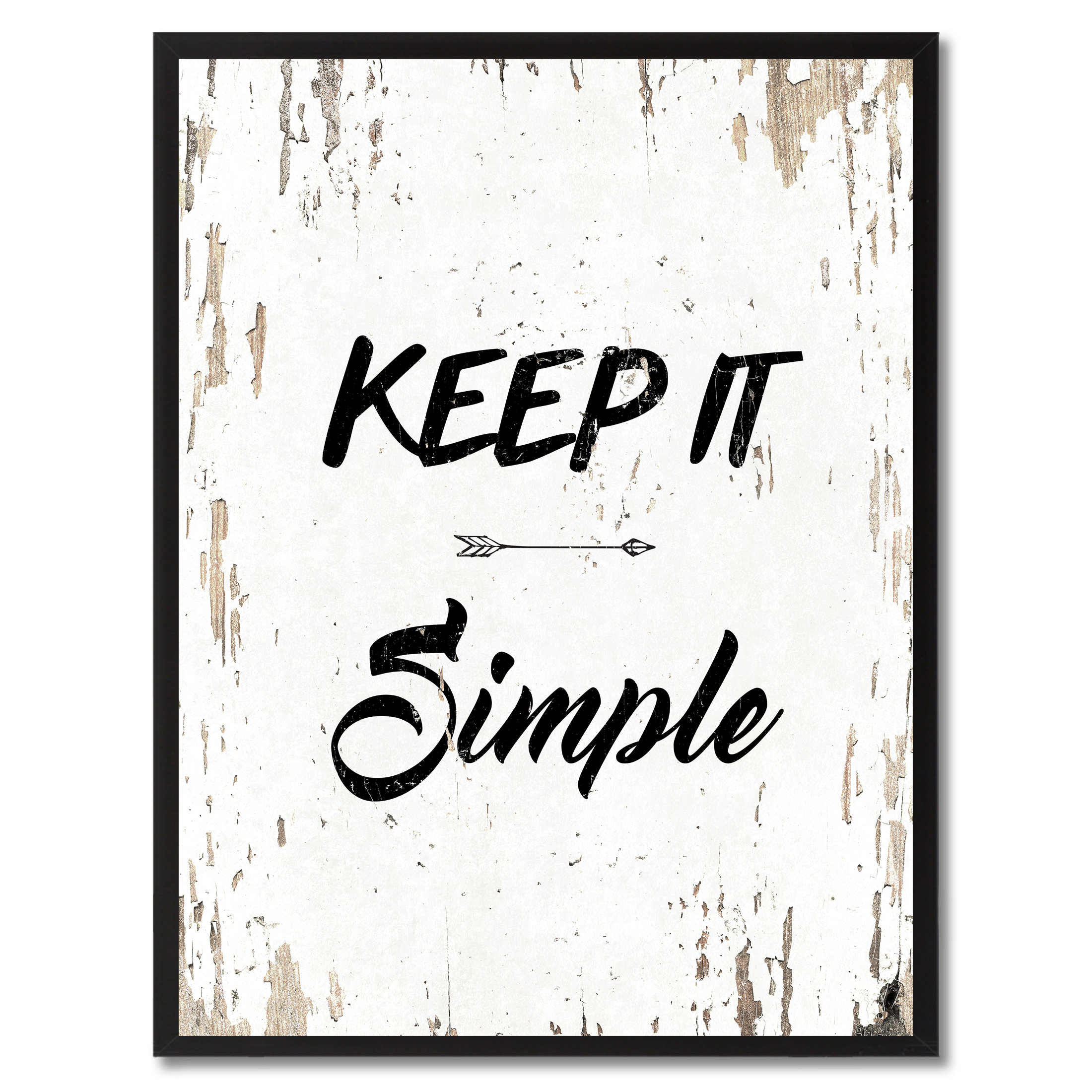 Wrought Studio™ Keep It Simple - Picture Frame Textual Art Print on ...