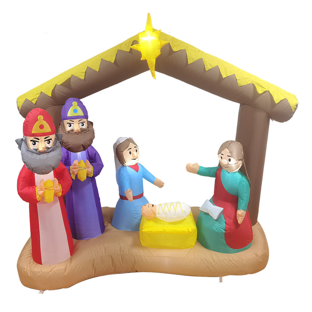 The Holiday Aisle® Nativity Starry Night Inflatable | Wayfair