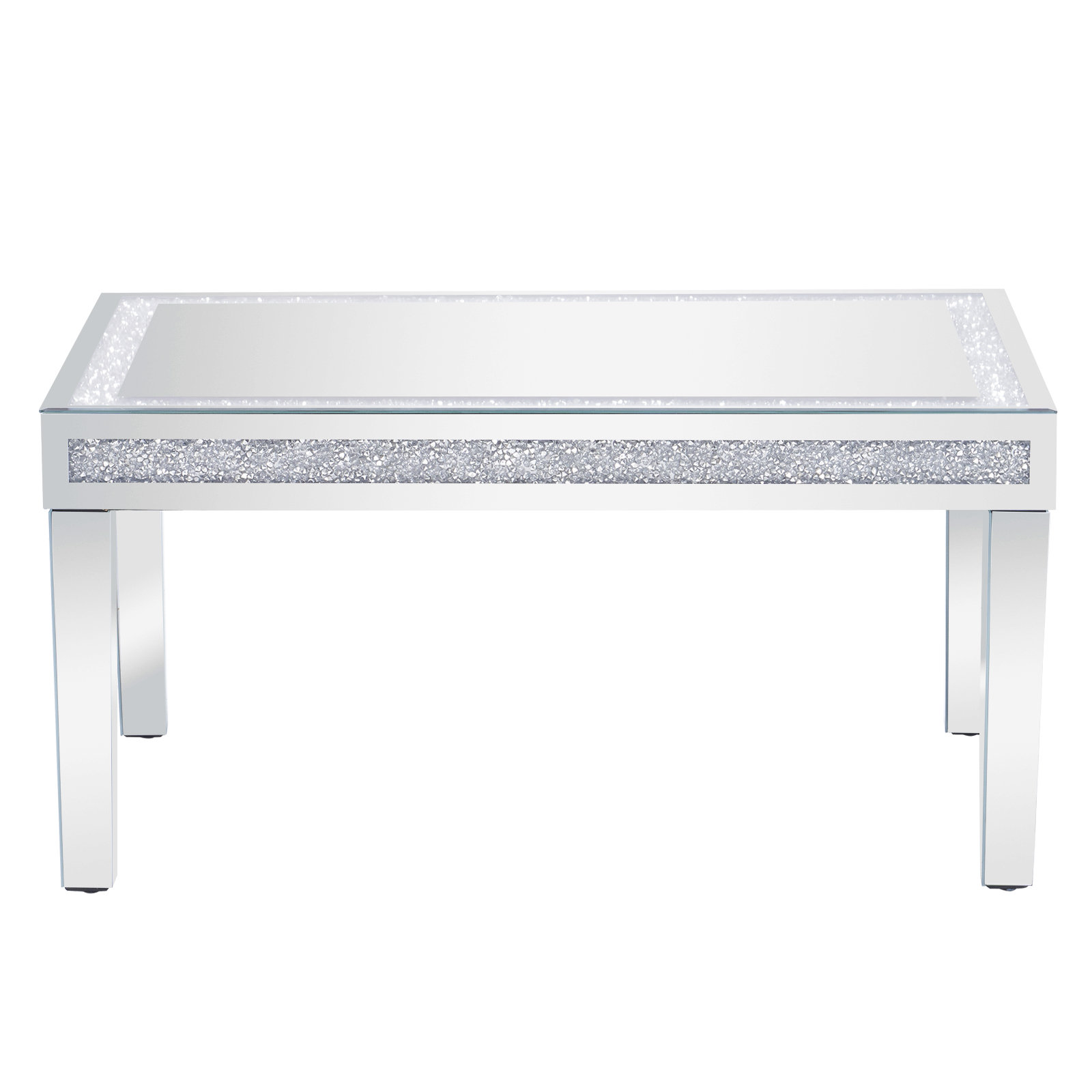Mercer41 Mirrored Coffee Table With Crystal Inlay & Reviews | Wayfair