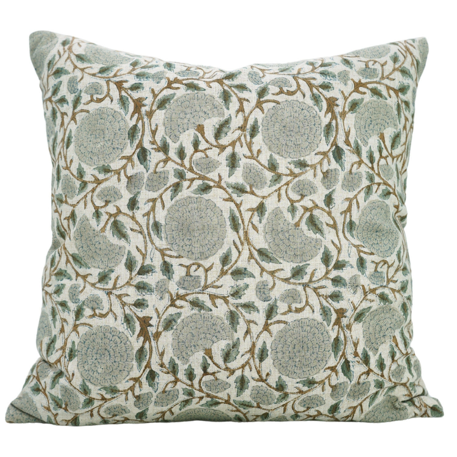 Fabdivine Block Print linen Pillowcase cushion Cover, Spring Summer ...