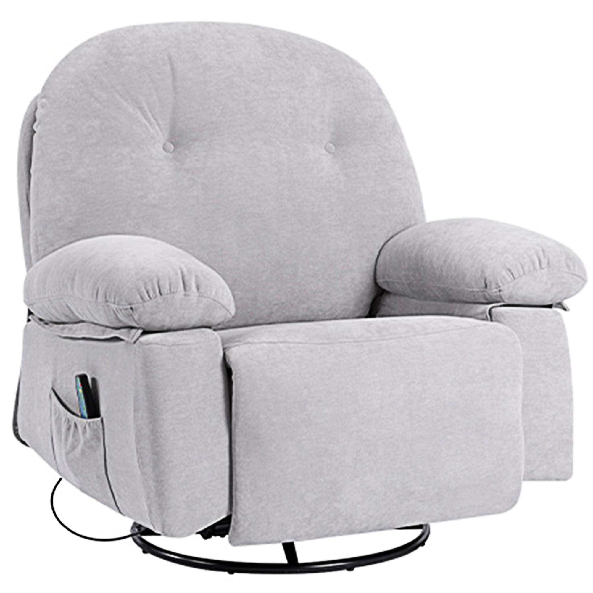 Astoria Grand Modern Chenille Recliner Chairs Swivel Massage Rocker ...