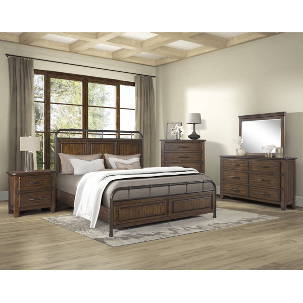 Millwood Pines Statesville 6 Piece Configurable Panel Bedroom Set | Wayfair