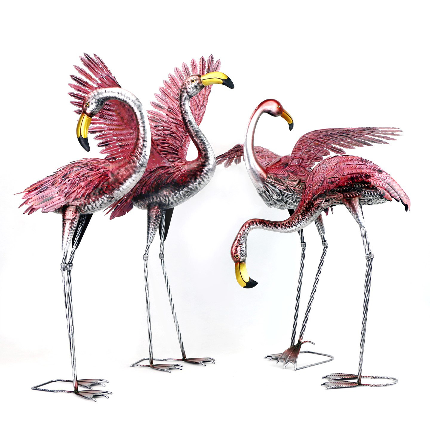 Bayou Breeze Macfoy Bird Animals Weather Resistant Metal Garden Statue ...