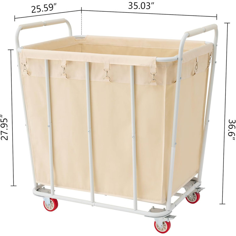 REFISM Large Laundry Cart with Wheels | Wayfair