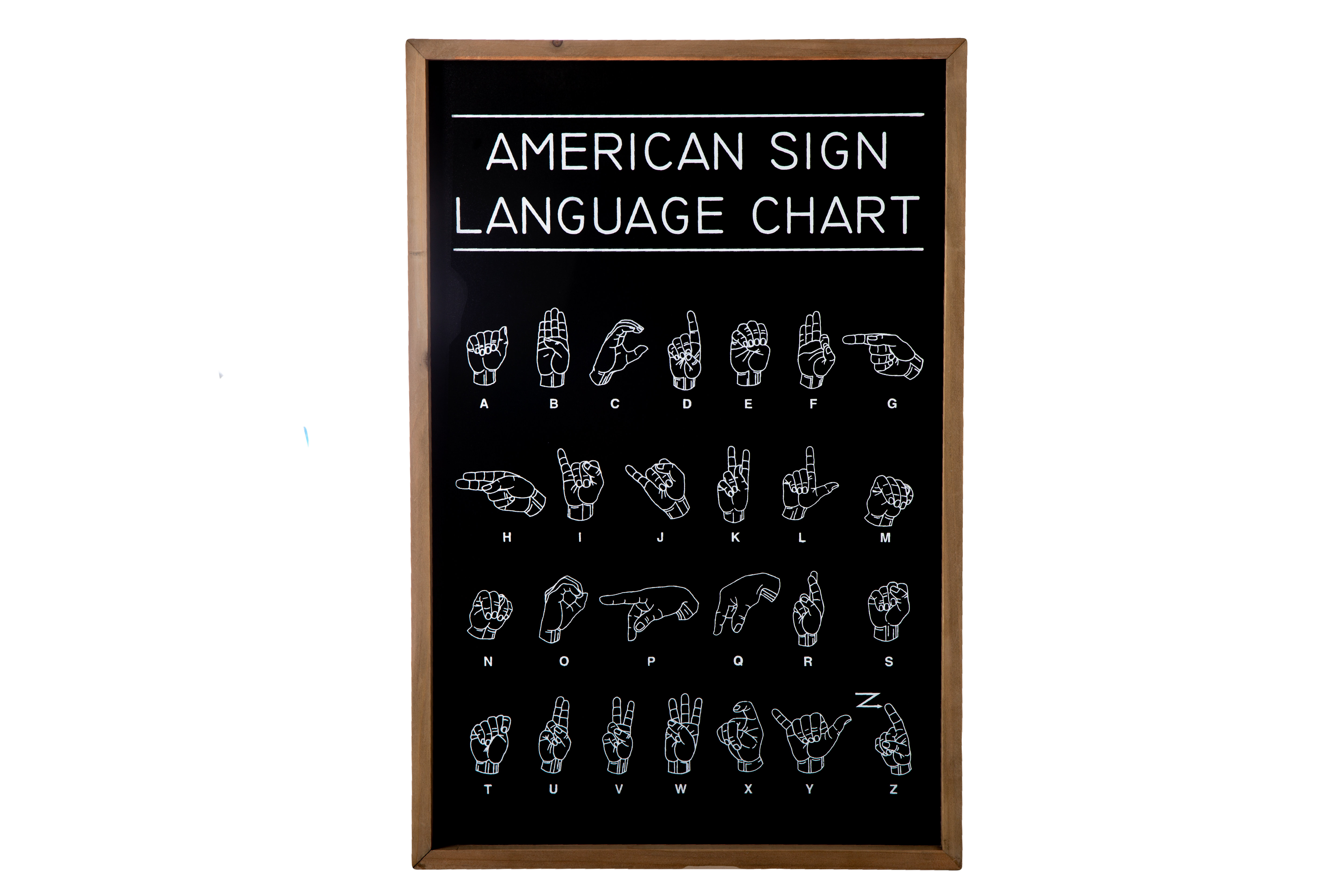 Red Barrel Studio Wood Rectangle Wall Art With "American Sign Language ...