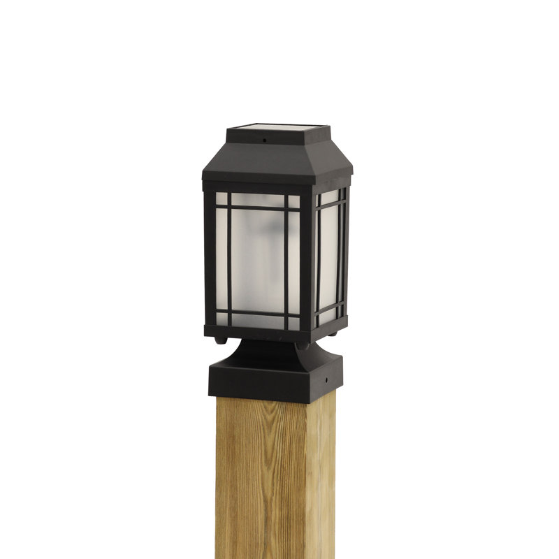 Winston Porter Jianle Black 1 -Light 10" H Solar Powered Integrated LED ...