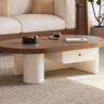 Wu's StylishVault Light luxury cream style retro coffee table | Wayfair
