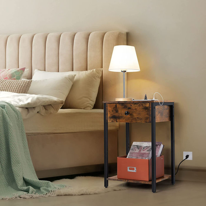 Trent Austin Design® Provenzano Metal Nightstand & Reviews | Wayfair